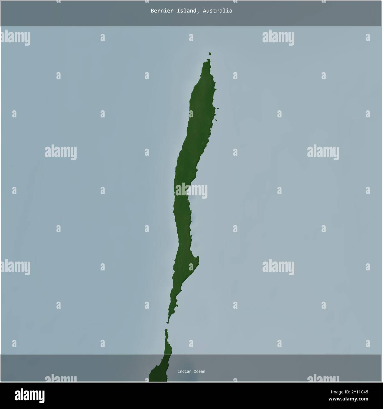 Bernier Island in the Indian Ocean, belonging to Australia, cropped to ...