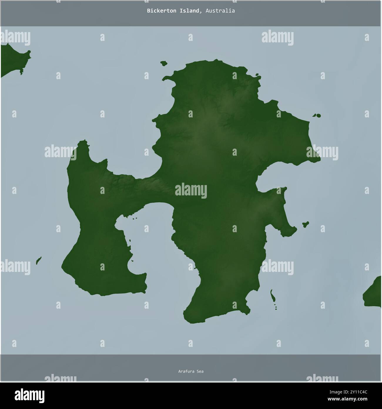 Bickerton Island in the Arafura Sea, belonging to Australia, cropped to ...