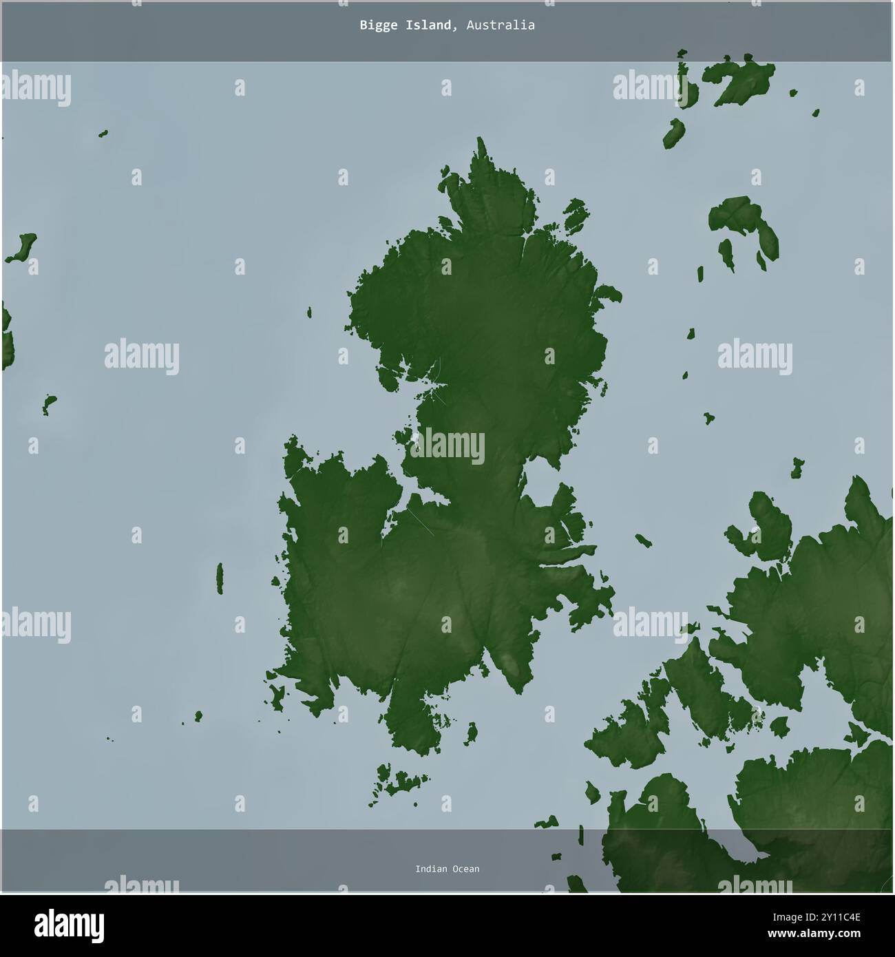Bigge Island in the Indian Ocean, belonging to Australia, cropped to ...