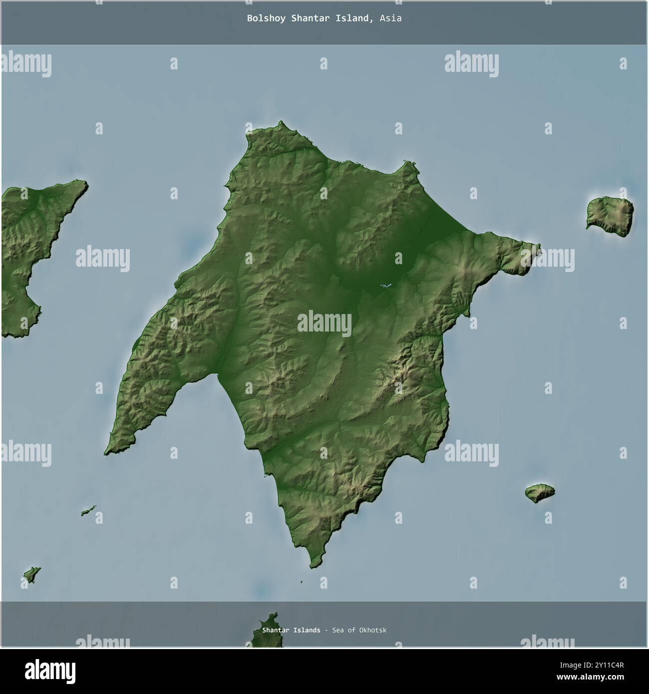 Bolshoy Shantar Island in the Sea of Okhotsk, belonging to Russia ...