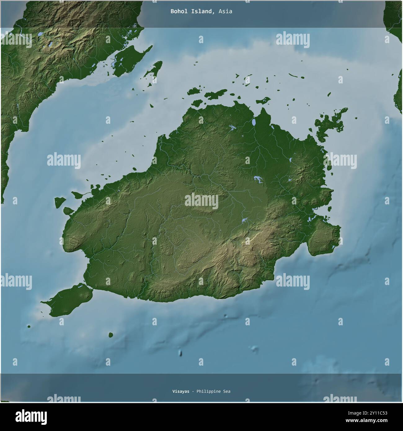 Bohol Island in the Philippine Sea, belonging to Philippines, cropped ...