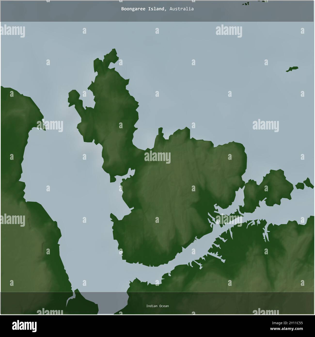 Boongaree Island in the Indian Ocean, belonging to Australia, cropped ...