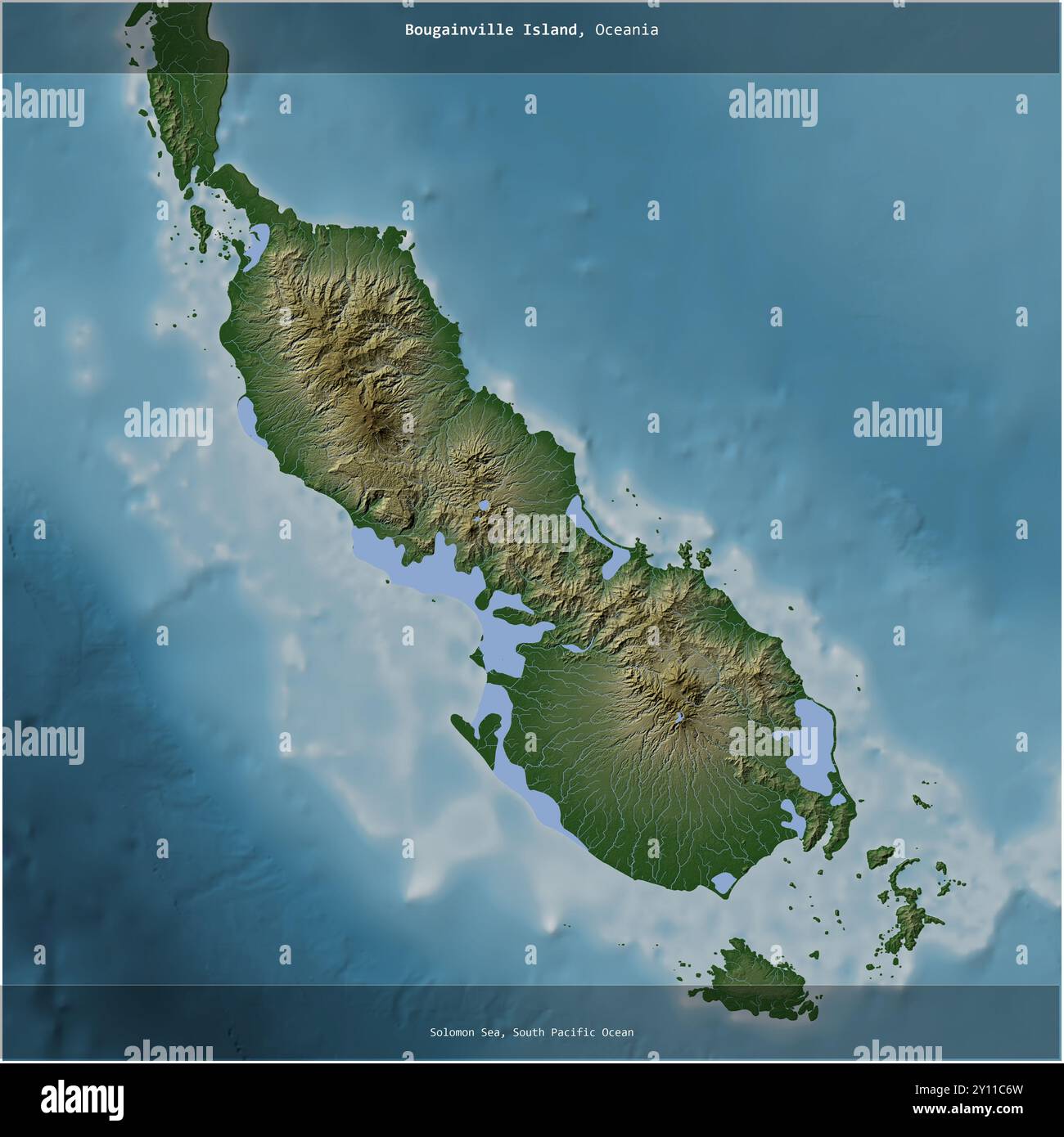 Bougainville Island in the Solomon Sea, belonging to Papua New Guinea ...
