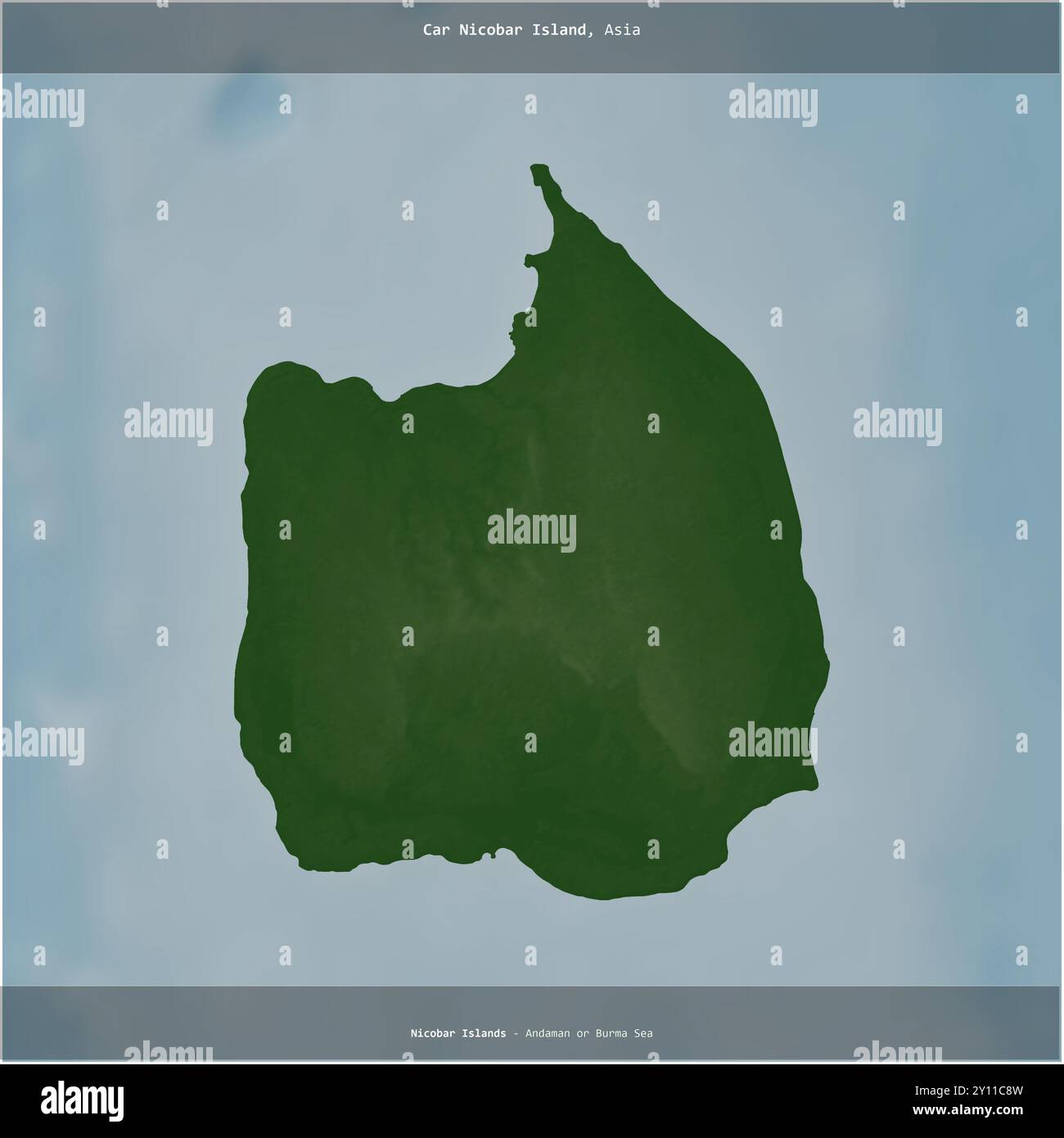 Car Nicobar Island in the Andaman or Burma Sea, belonging to India ...