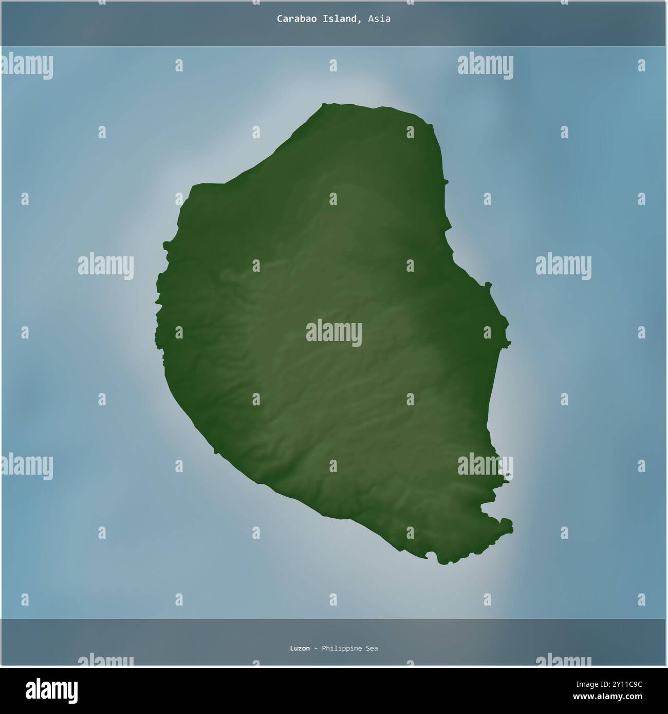 Carabao Island in the Philippine Sea, belonging to Philippines, cropped ...