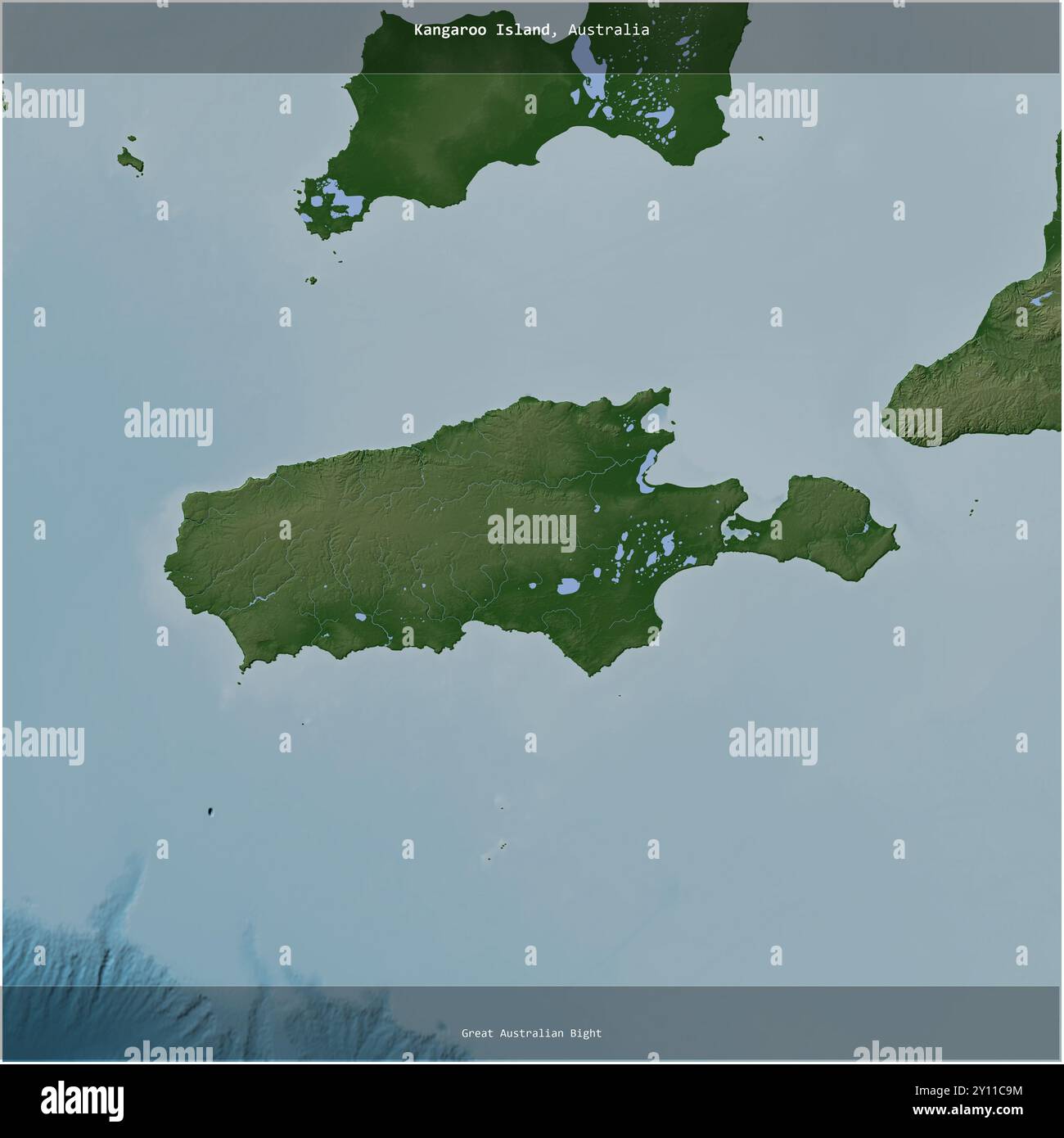 Kangaroo Island in the Great Australian Bight, belonging to Australia ...