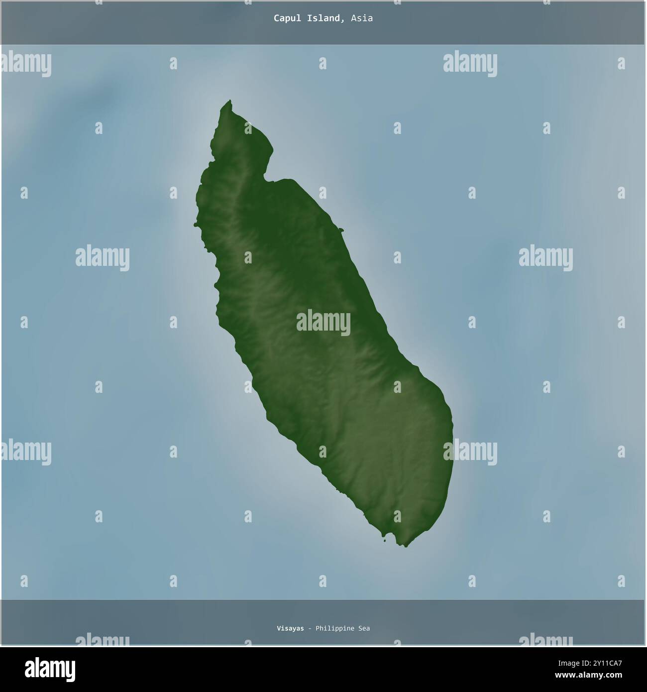 Capul Island in the Philippine Sea, belonging to Philippines, cropped ...