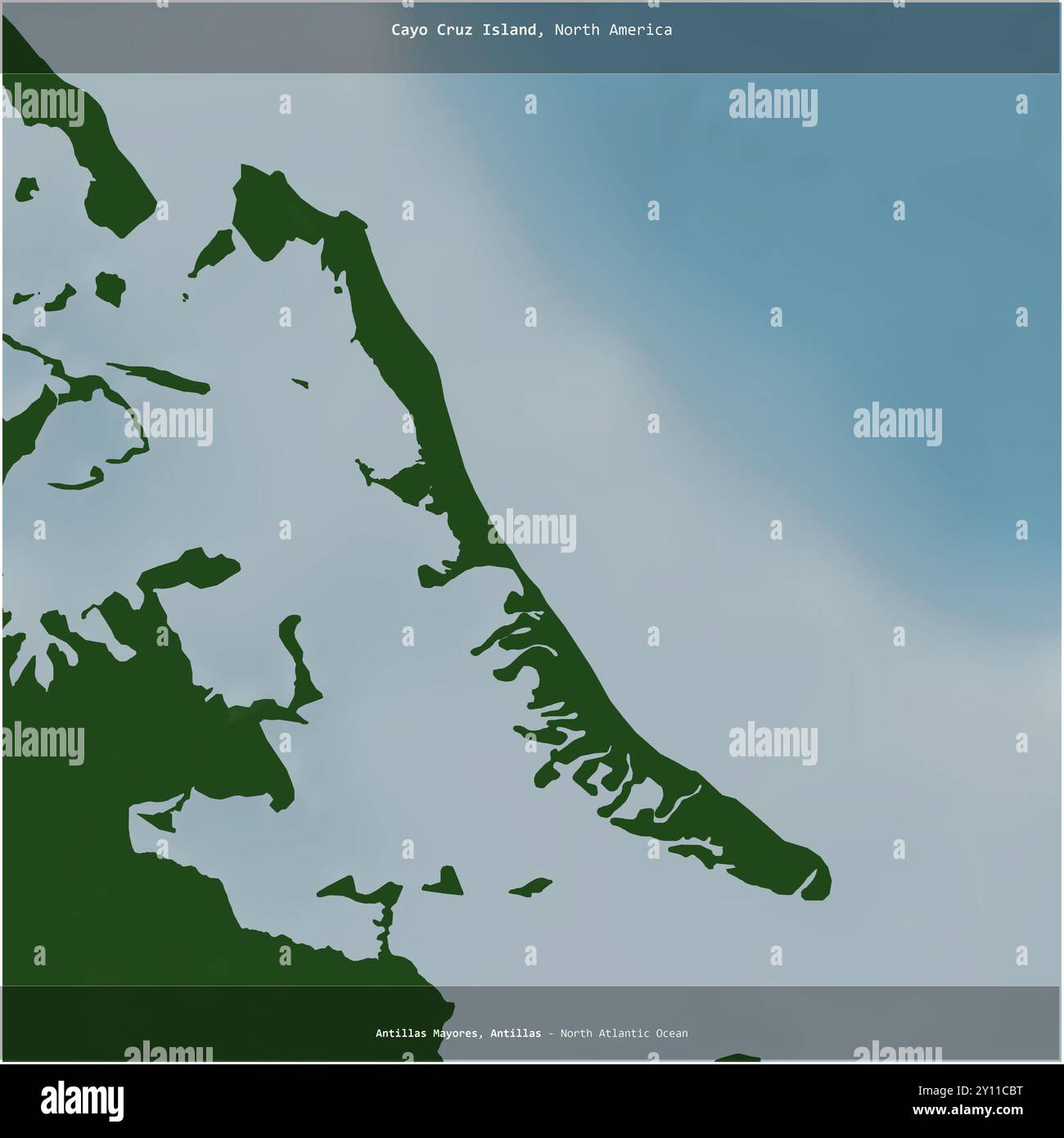 Cayo Cruz Island in the North Atlantic Ocean, belonging to Cuba ...
