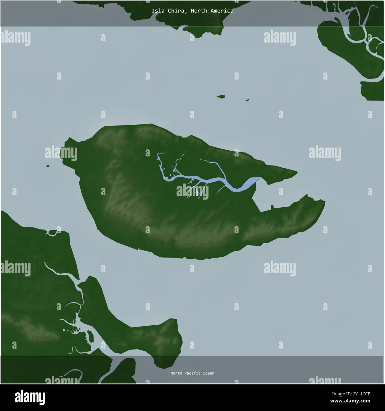 Isla Chira in the North Pacific Ocean, belonging to Costa Rica, cropped ...