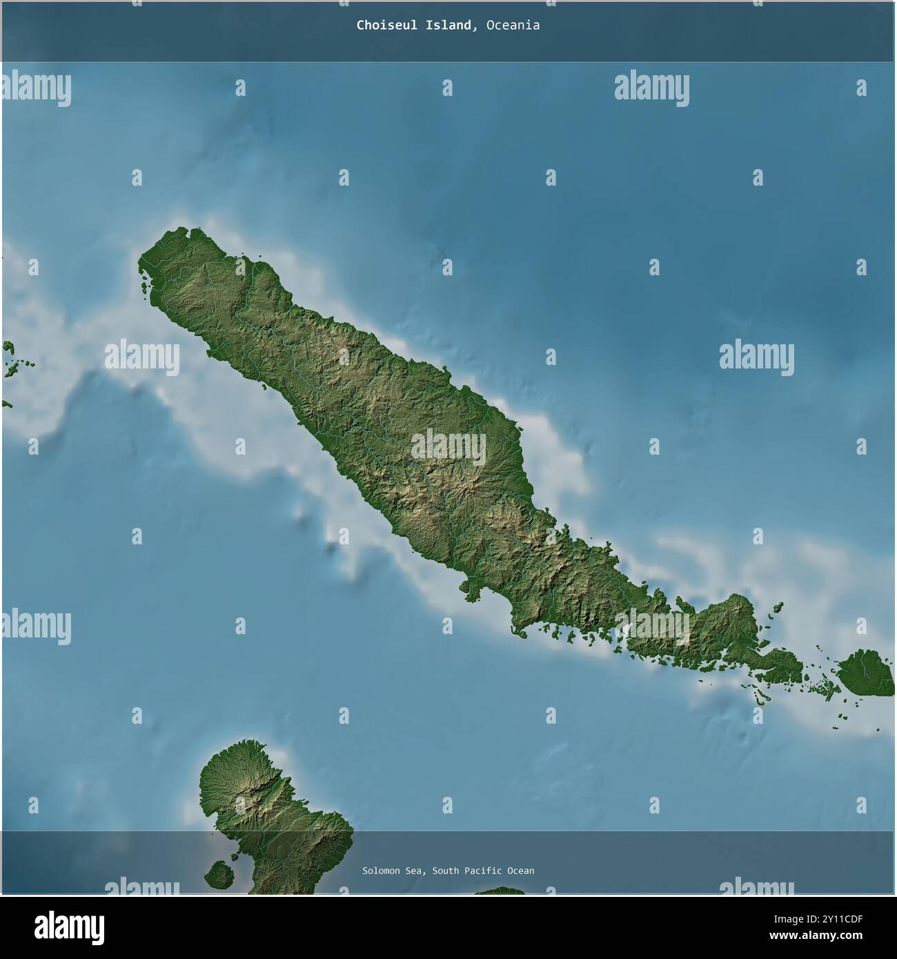 Choiseul Island in the Solomon Sea, belonging to Solomon Islands ...