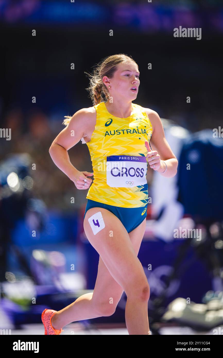 Mia Gross participating in the 100 meters at the Paris 2024 Olympic Games Stock Photo - Alamy