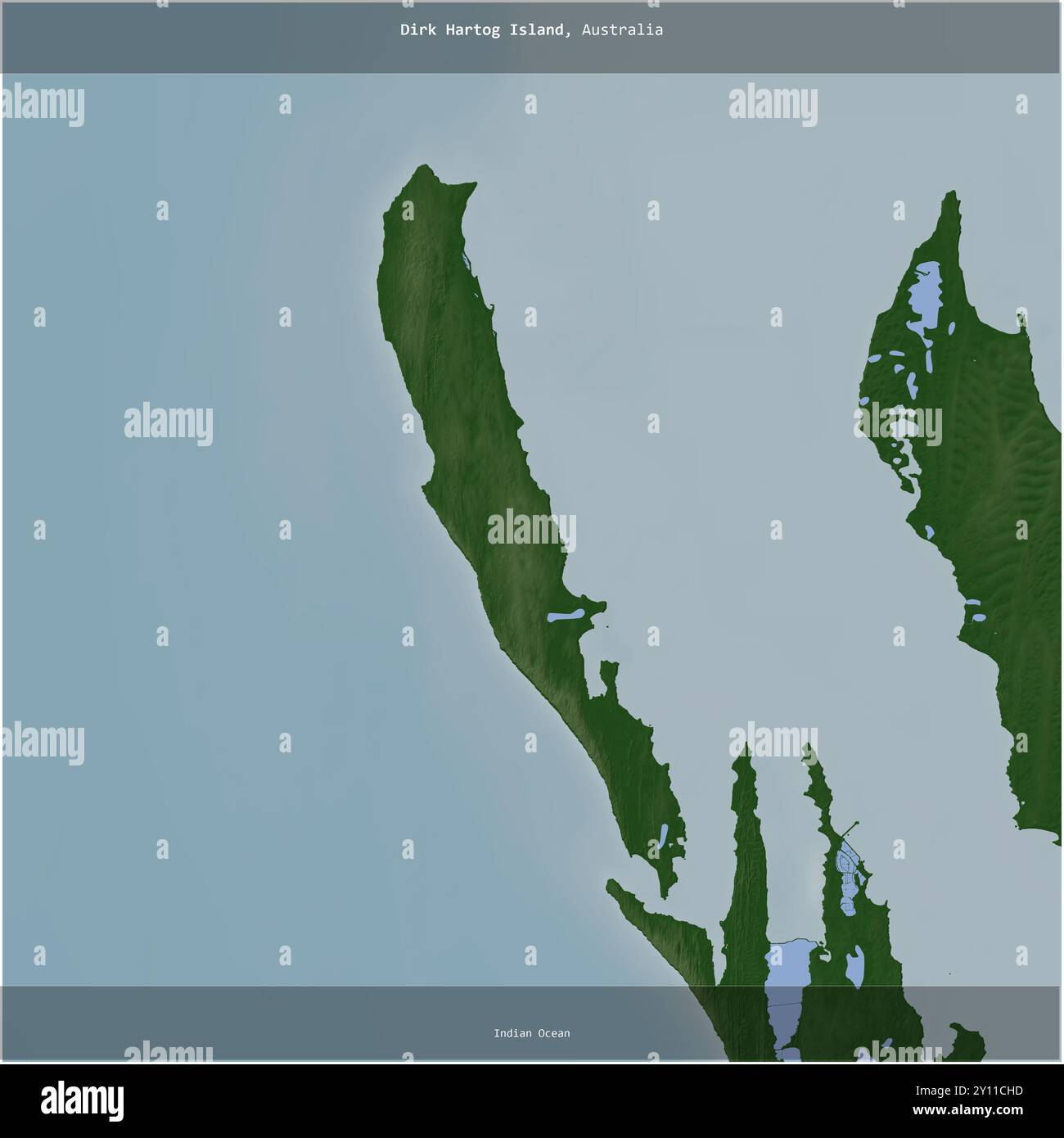 Dirk Hartog Island in the Indian Ocean, belonging to Australia, cropped ...