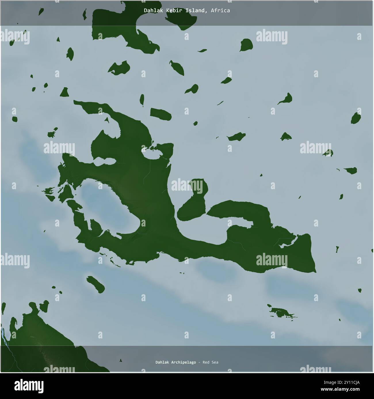 Dahlak Kebir Island in the Red Sea, belonging to Eritrea, cropped to ...