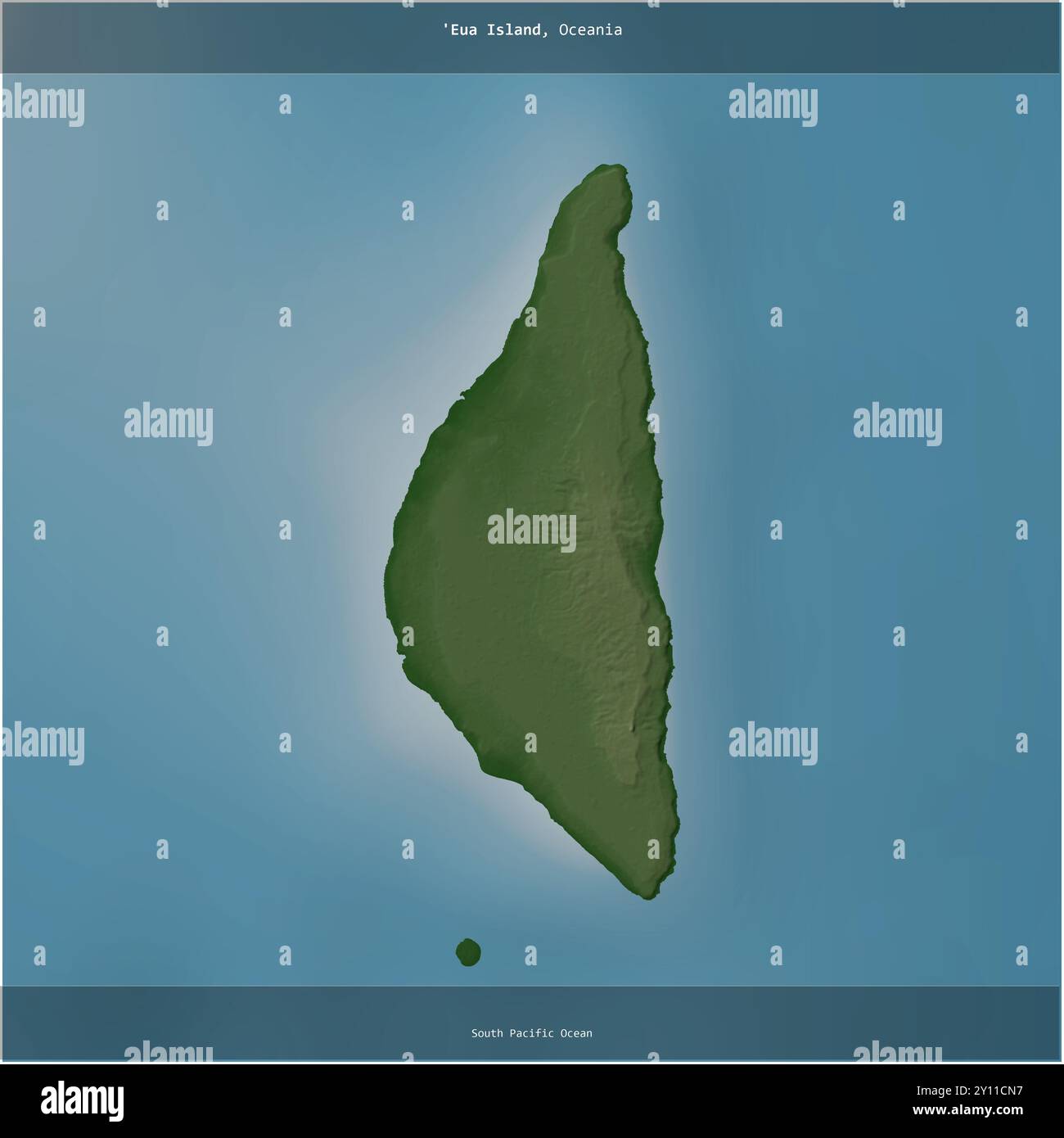 'Eua Island in the South Pacific Ocean, belonging to Tonga, cropped to ...