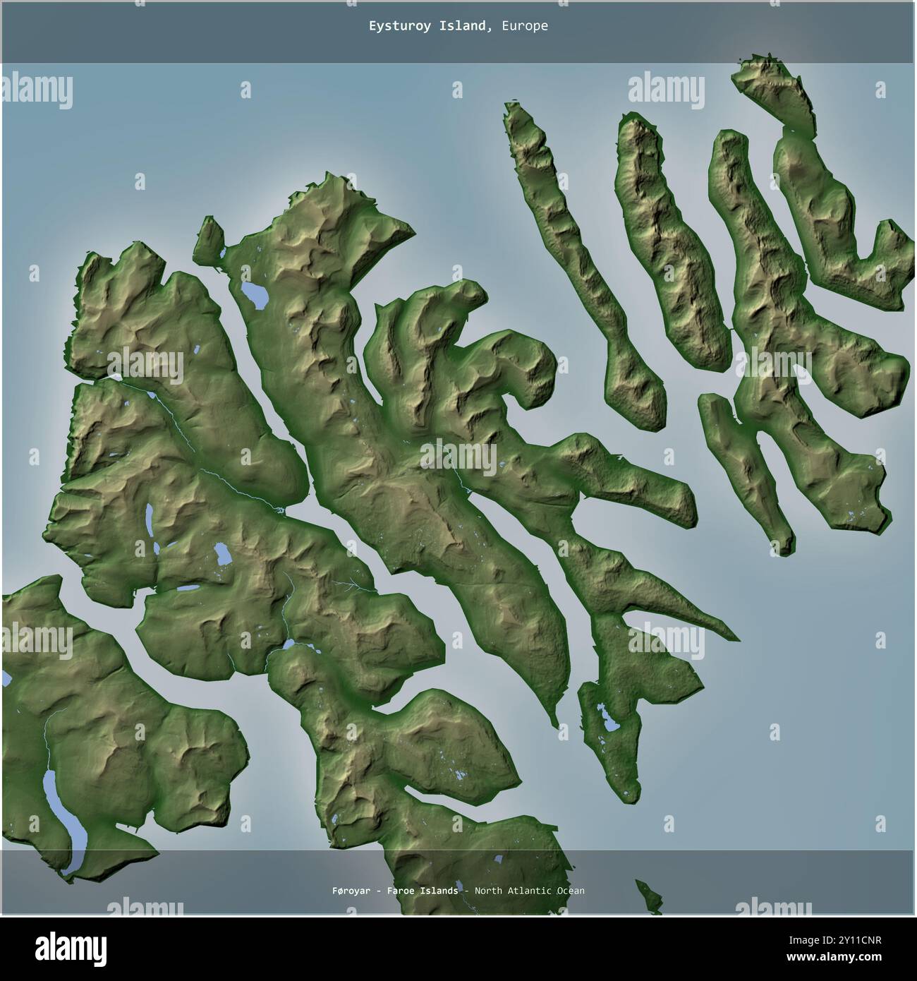 Eysturoy Island in the North Atlantic Ocean, belonging to Faroe Islands ...