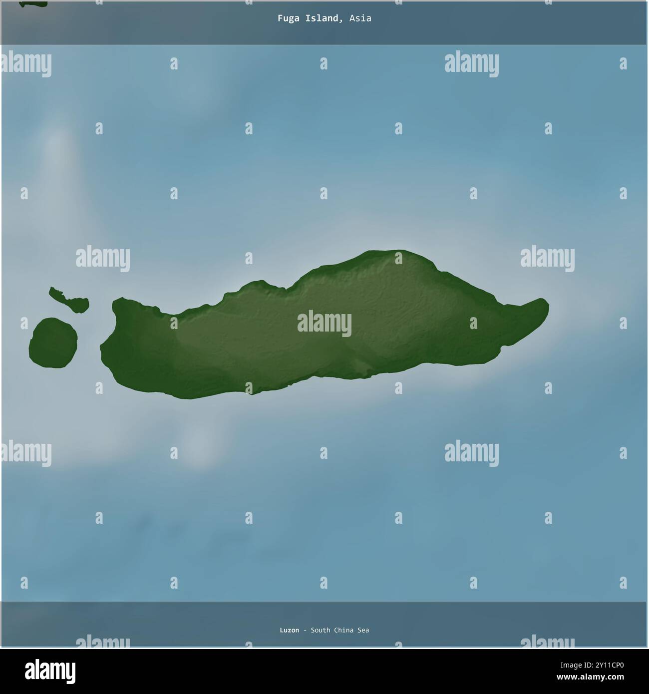 Fuga Island in the South China Sea, belonging to Philippines, cropped ...