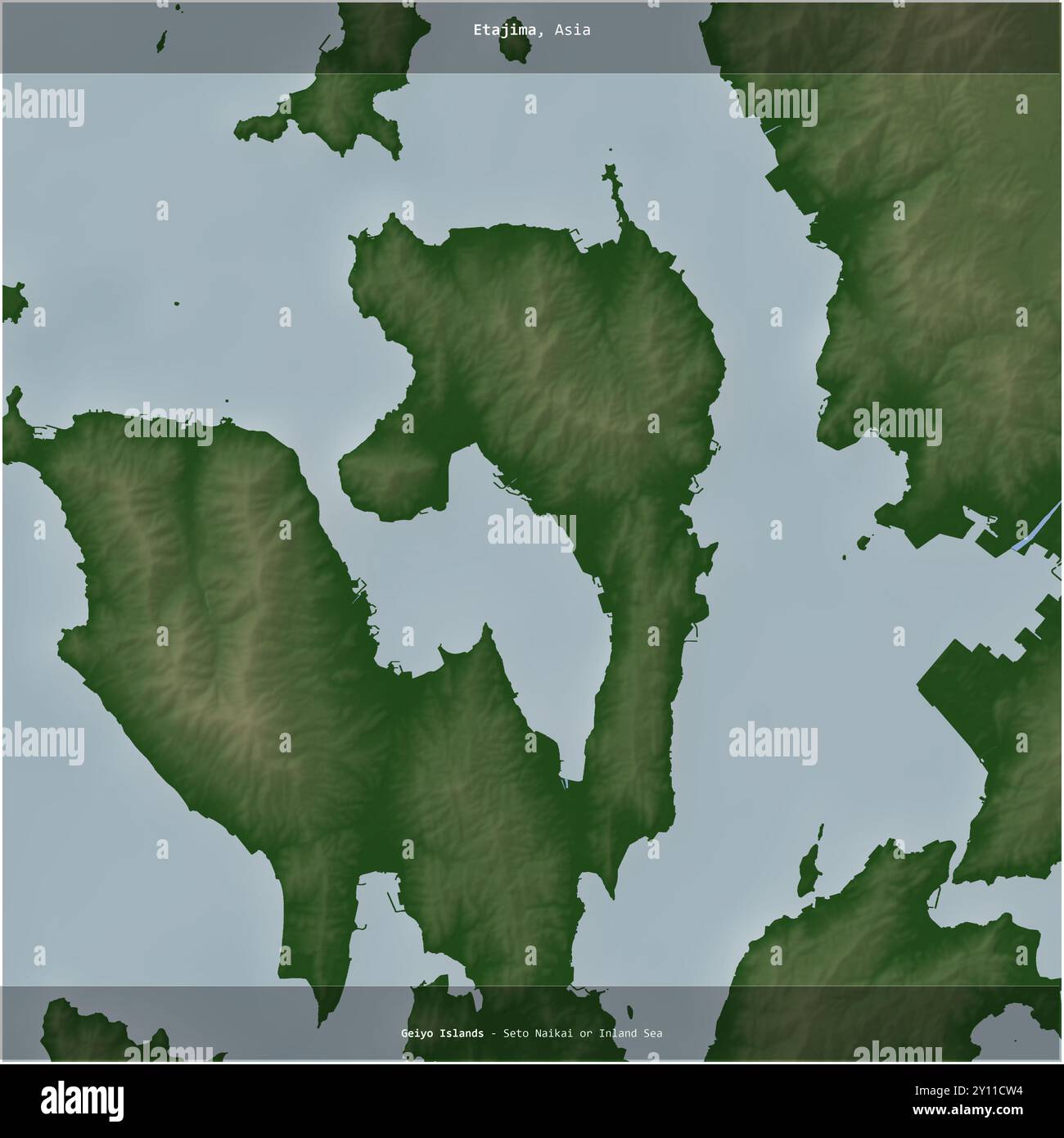 Etajima in the Seto Naikai or Inland Sea, belonging to Japan, cropped ...