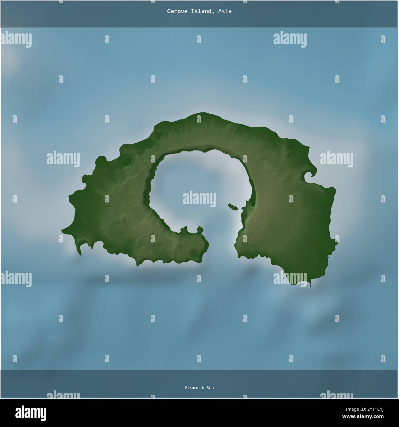 Garove Island in the Bismarck Sea, belonging to Papua New Guinea ...