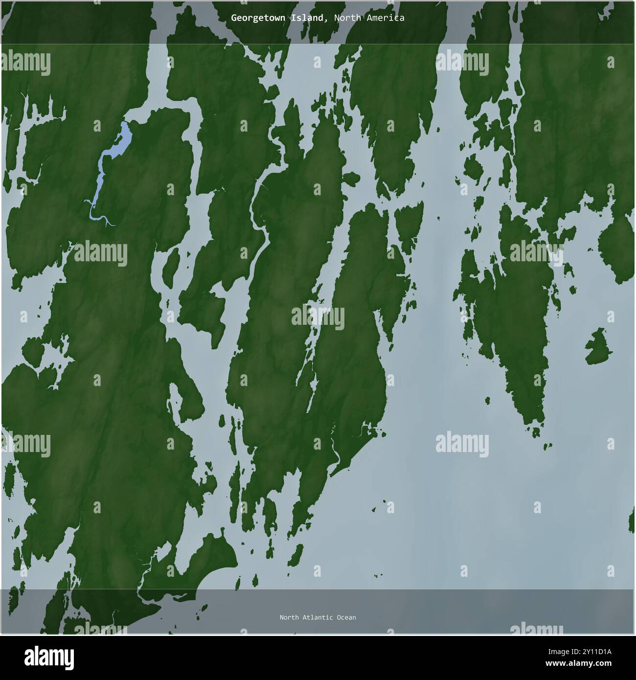 Georgetown Island in the North Atlantic Ocean, belonging to United ...