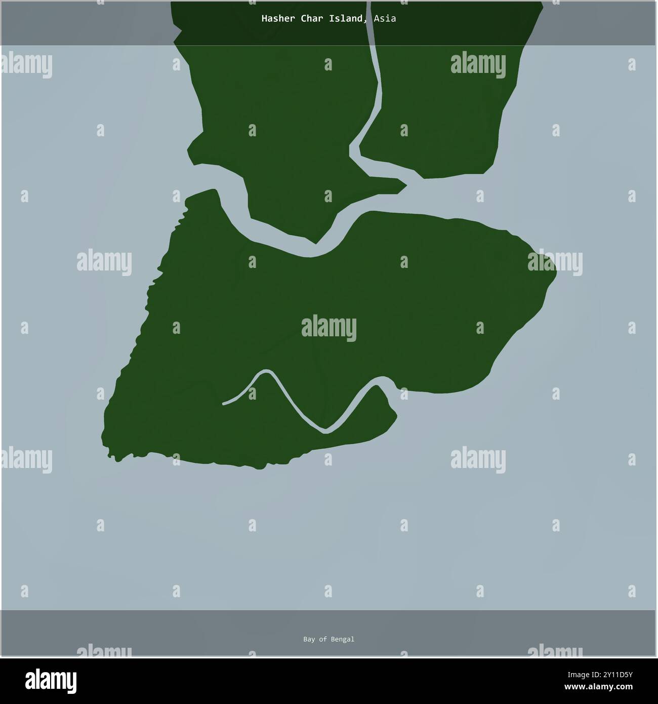 Hasher Char Island in the Bay of Bengal, belonging to Bangladesh ...