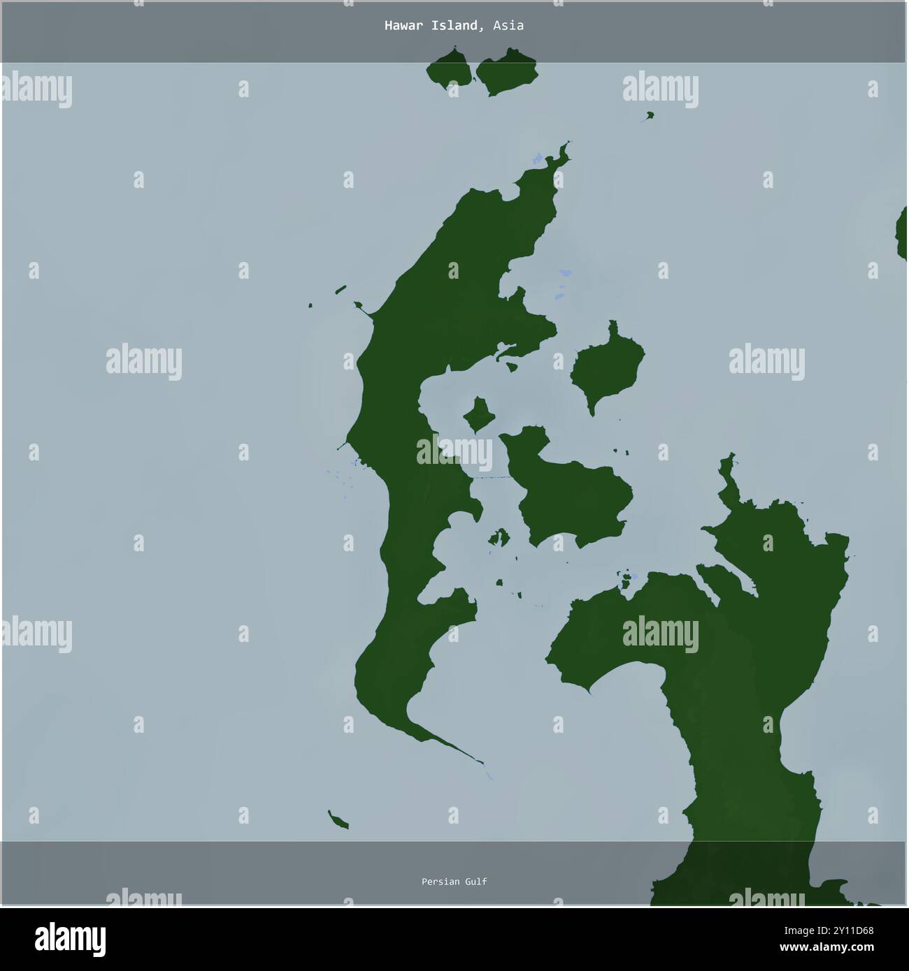 Hawar Island in the Persian Gulf, belonging to Bahrain, cropped to ...