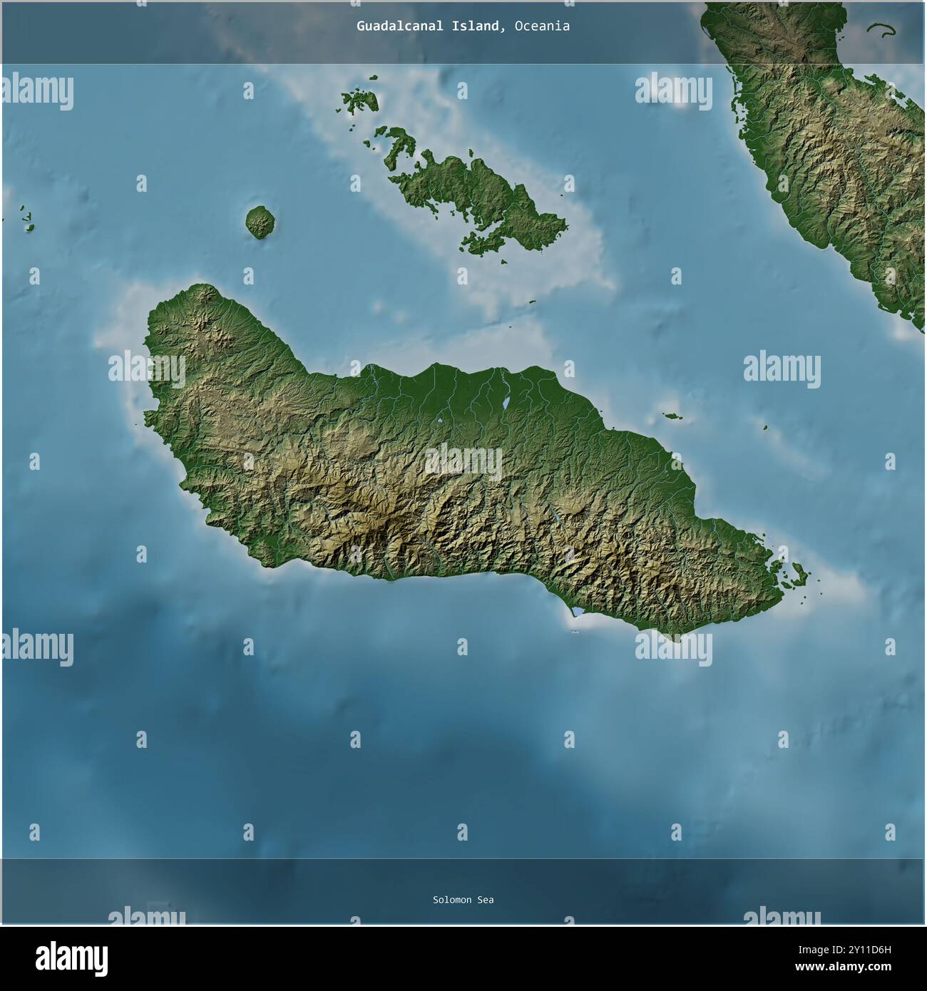 Guadalcanal Island in the Solomon Sea, belonging to Solomon Islands ...