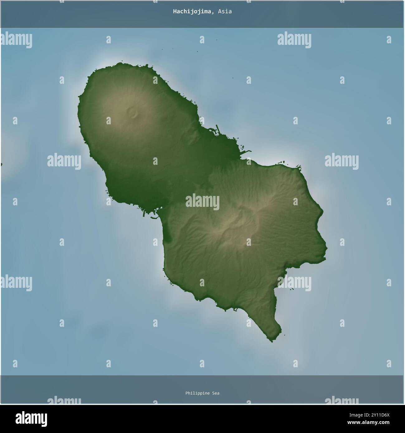 Hachijojima in the Philippine Sea, belonging to Japan, cropped to ...