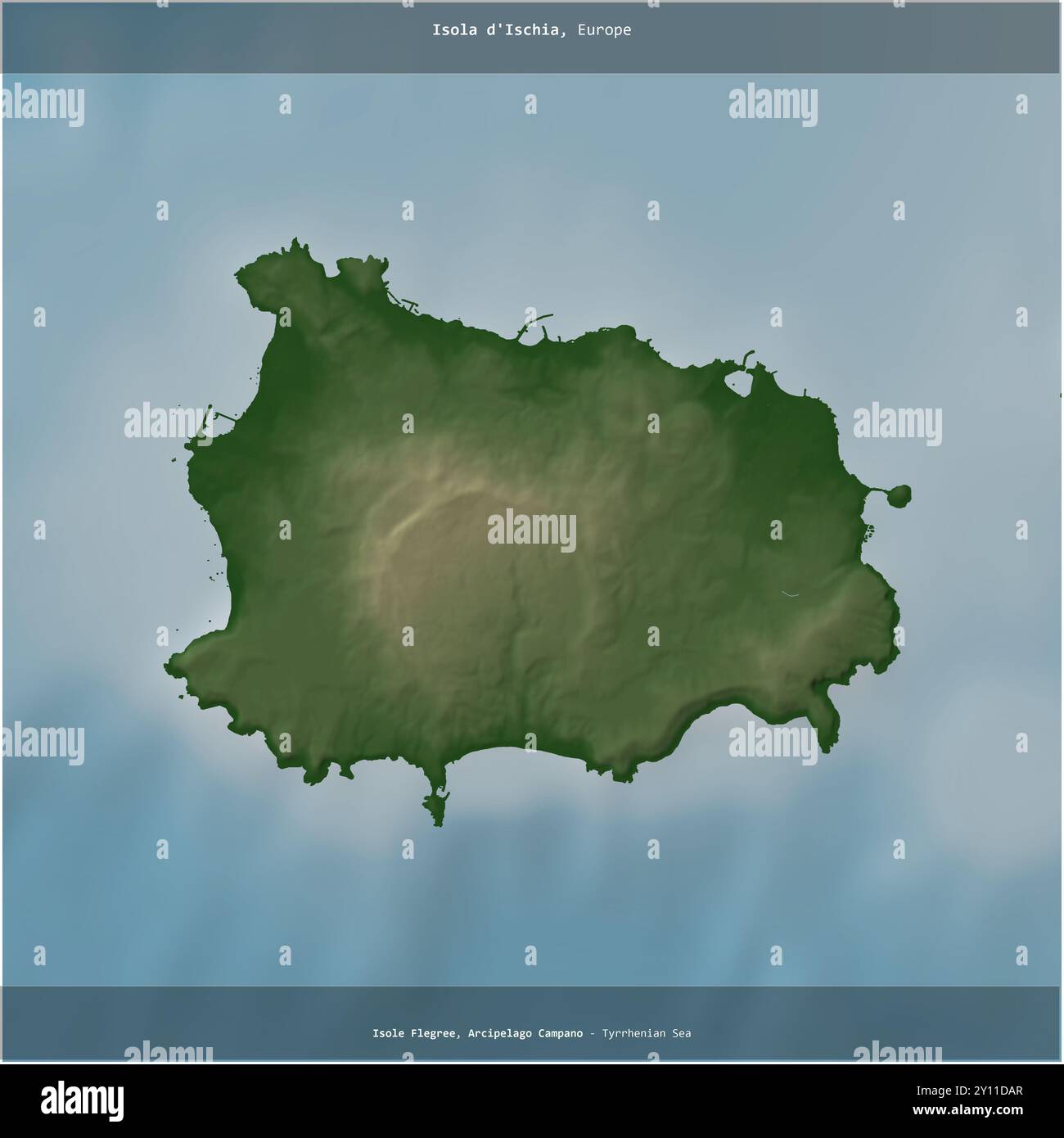 Isola d'Ischia in the Tyrrhenian Sea, belonging to Italy, cropped to ...