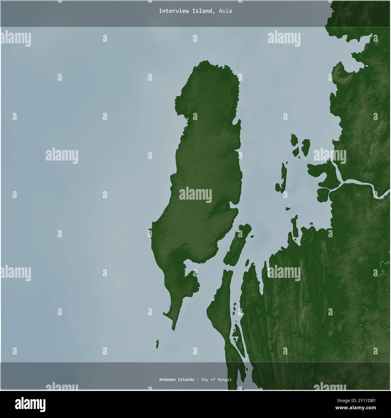 Interview Island in the Bay of Bengal, belonging to India, cropped to ...