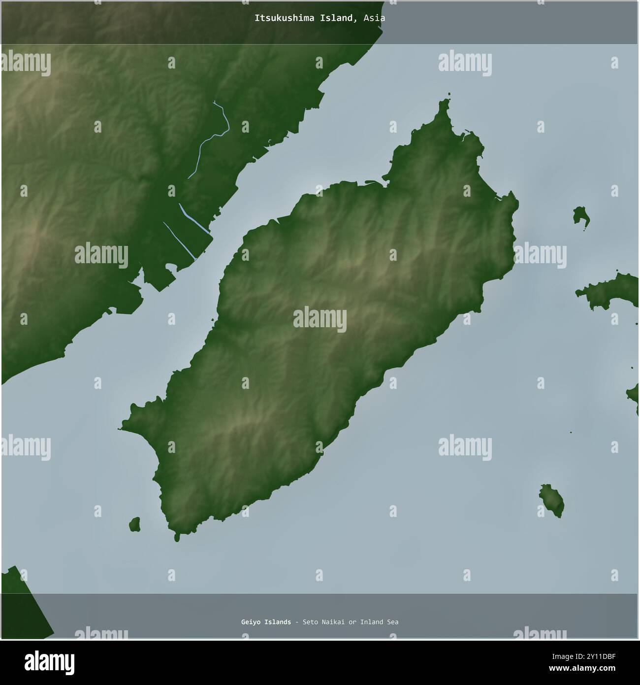 Itsukushima Island in the Seto Naikai or Inland Sea, belonging to Japan ...