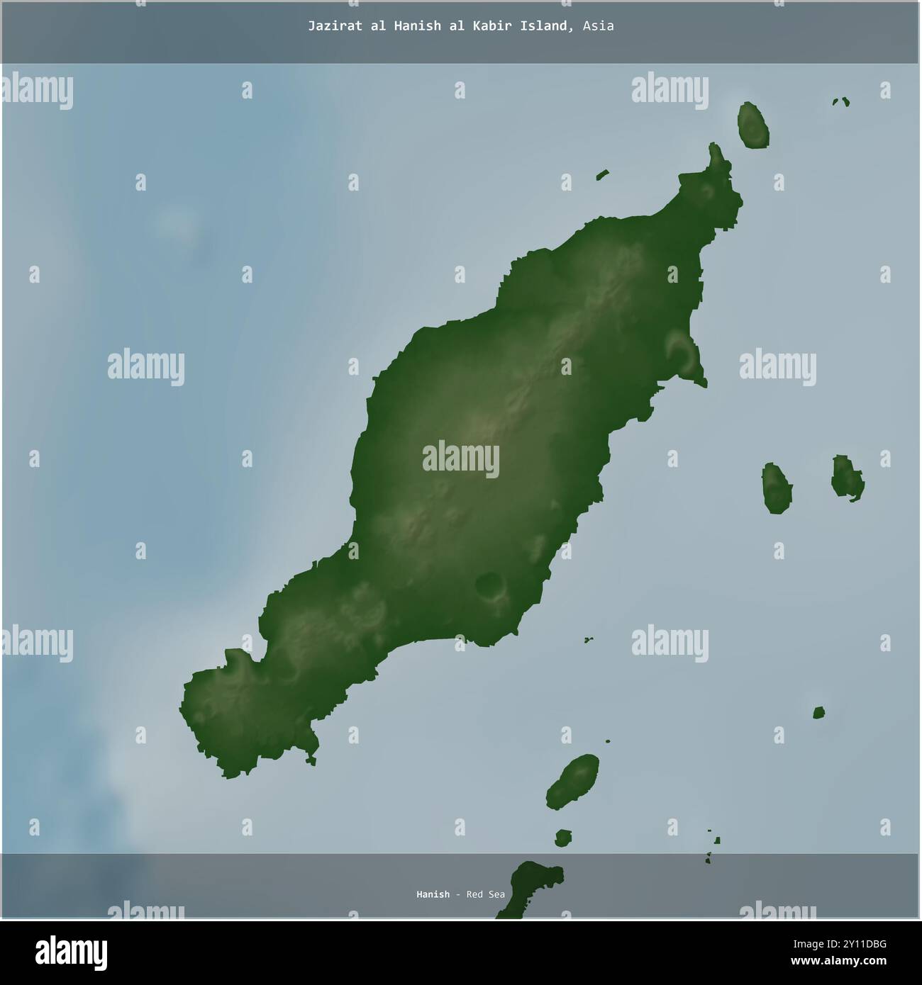 Jazirat al Hanish al Kabir Island in the Red Sea, belonging to Yemen ...