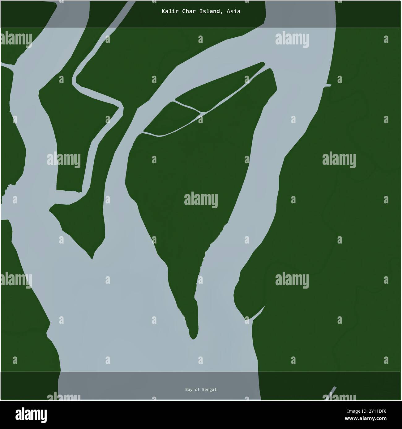 Kalir Char Island in the Bay of Bengal, belonging to Bangladesh ...