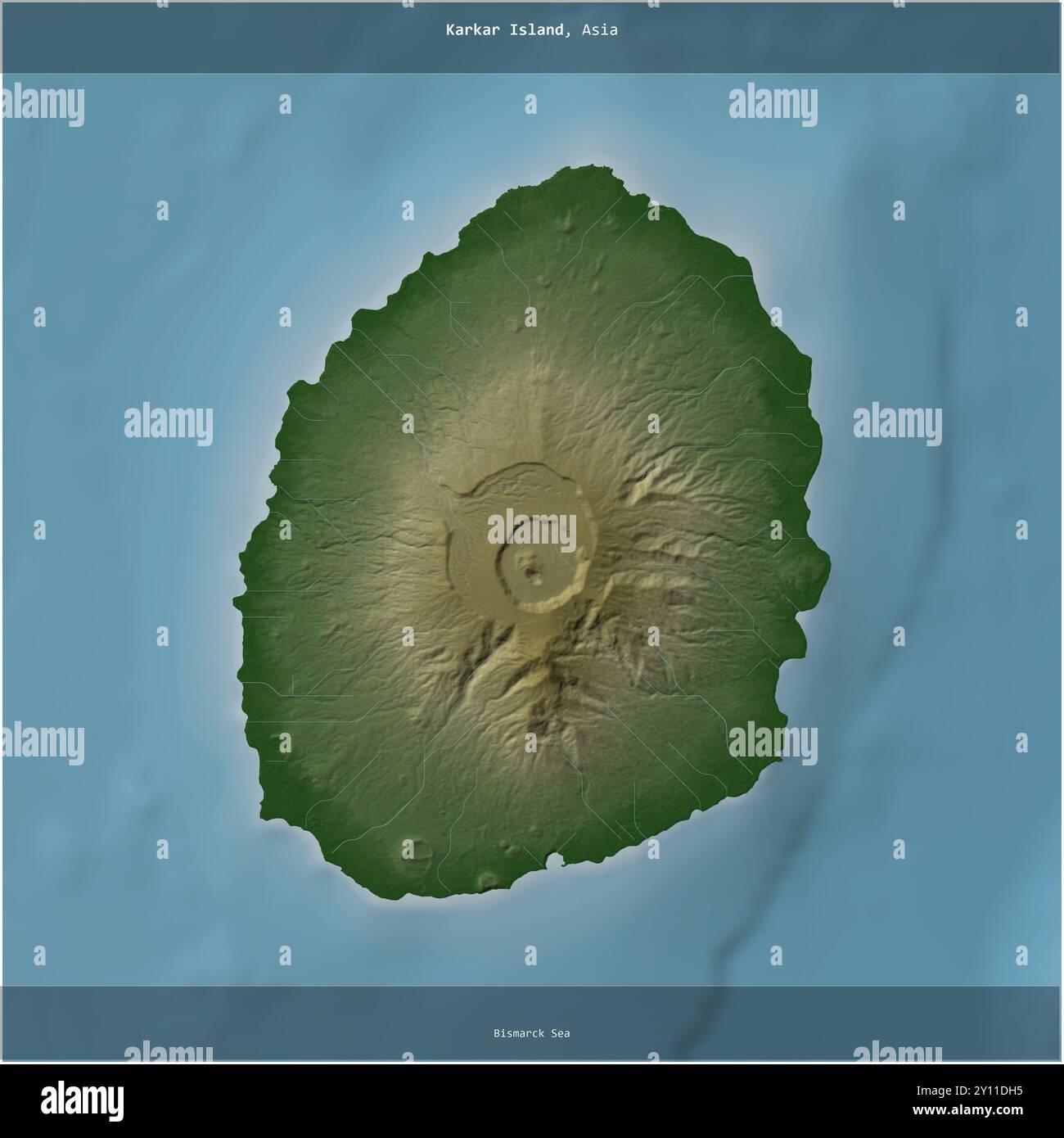 Karkar Island in the Bismarck Sea, belonging to Papua New Guinea ...