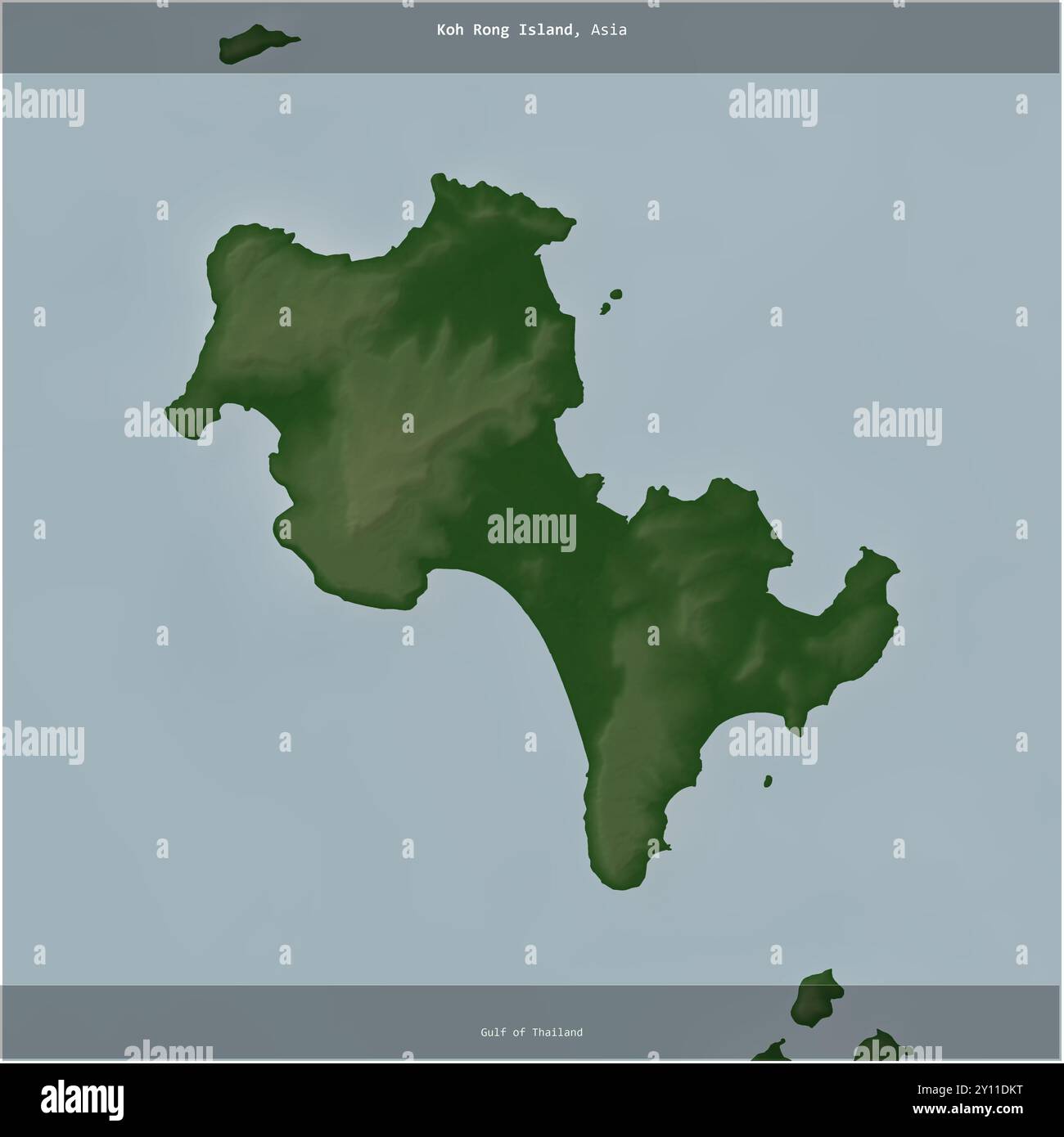 Koh Rong Island in the Gulf of Thailand, belonging to Cambodia, cropped ...