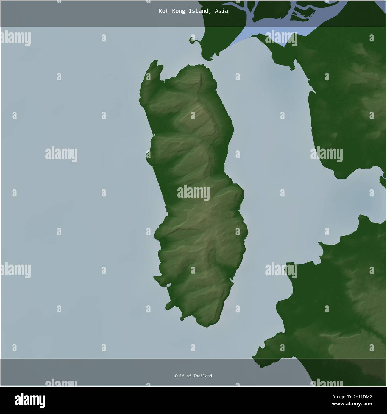 Koh Kong Island in the Gulf of Thailand, belonging to Cambodia, cropped ...