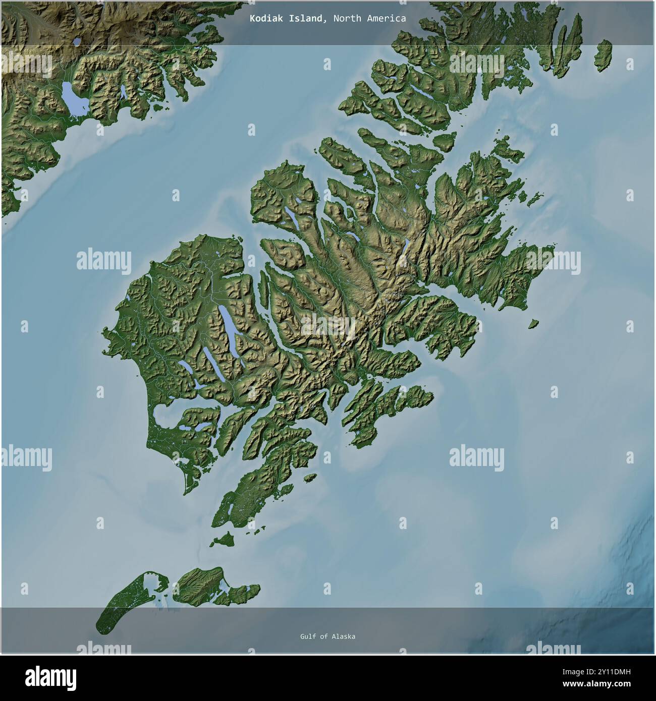 Kodiak Island in the Gulf of Alaska, belonging to United States ...