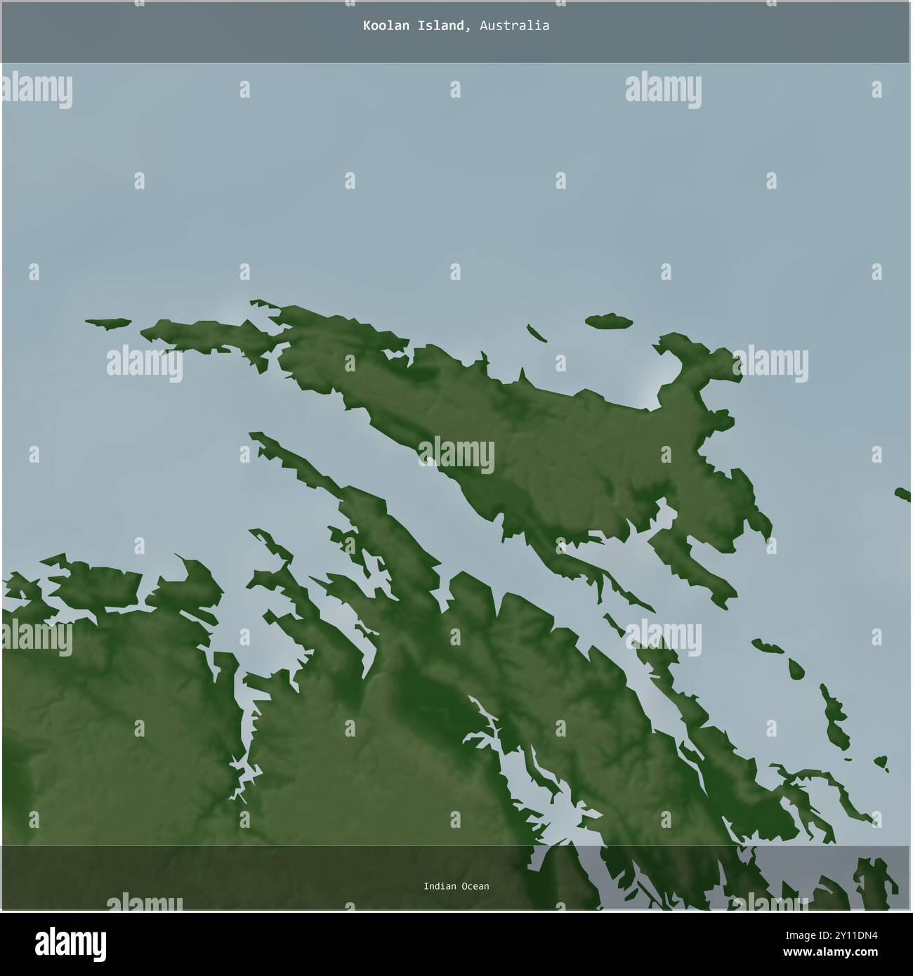 Koolan Island in the Indian Ocean, belonging to Australia, cropped to ...
