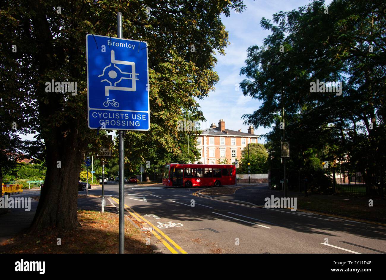 Uk mini roundabout sign hi-res stock photography and images - Alamy