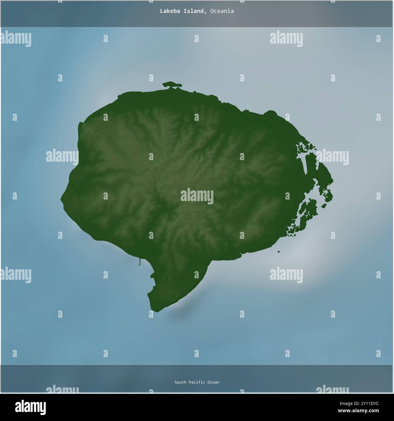 Lakeba Island in the South Pacific Ocean, belonging to Fiji, cropped to ...