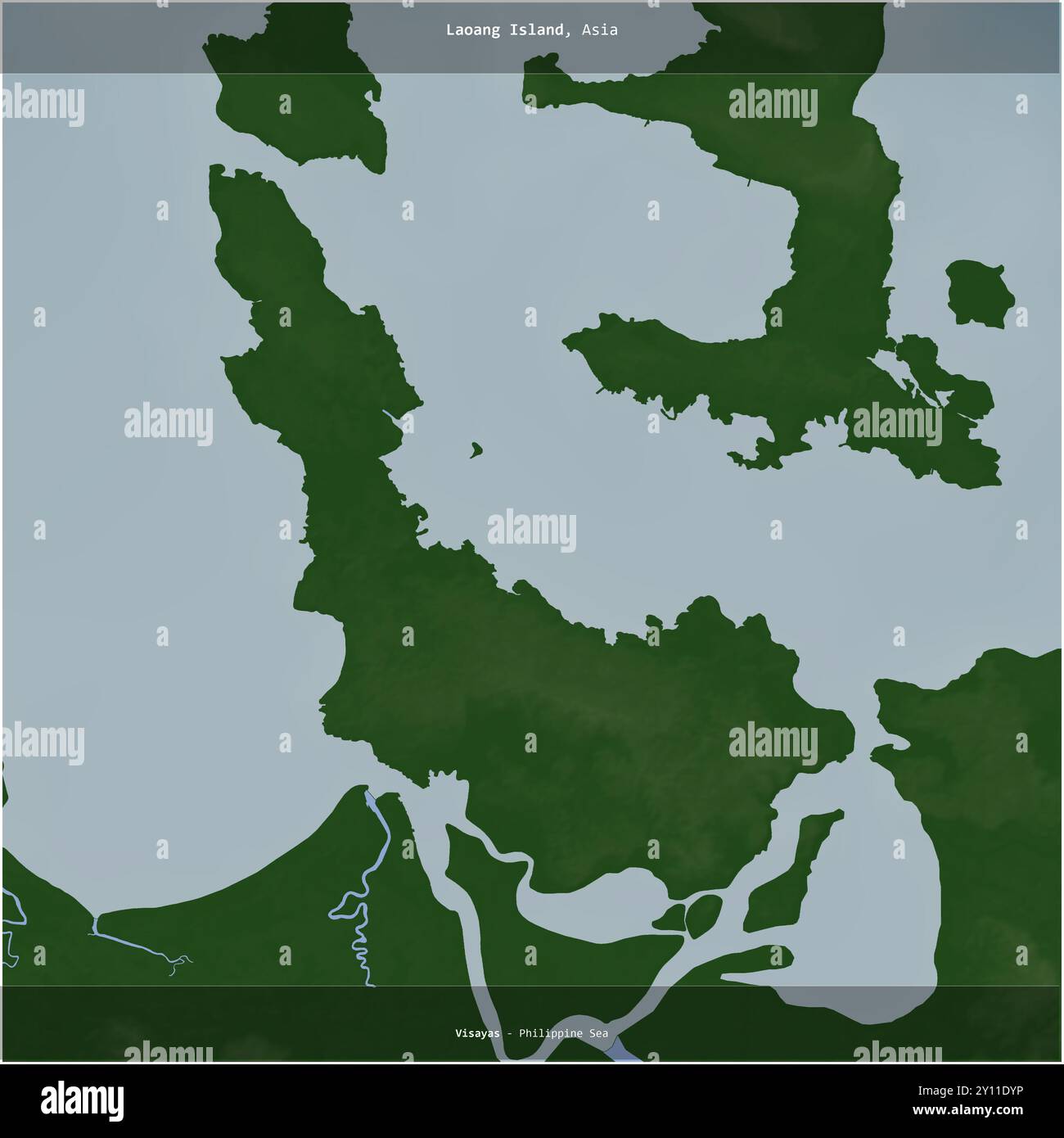 Laoang Island in the Philippine Sea, belonging to Philippines, cropped ...