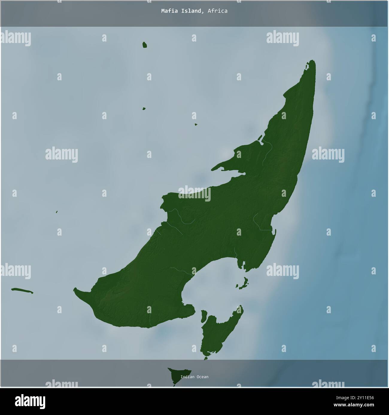 Mafia Island in the Indian Ocean, belonging to Tanzania, cropped to ...