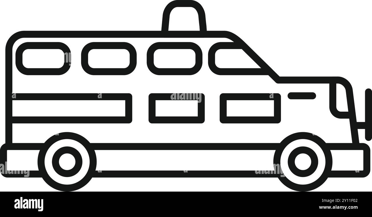 Prisoner transport bus driving forward viewed from the side Stock ...