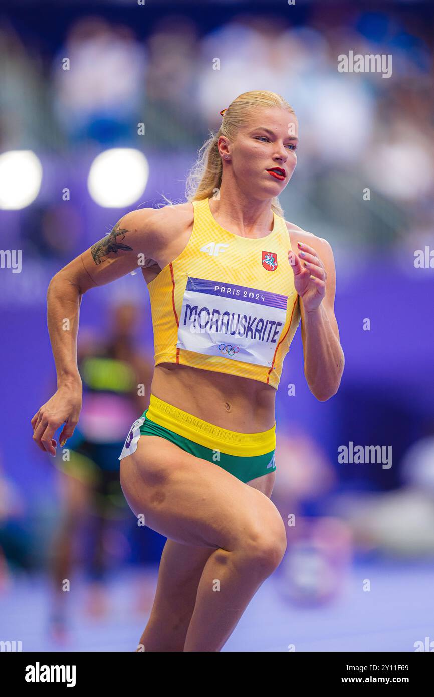 Modesta Justė Morauskaitė participating in the 400 meters at the Paris ...