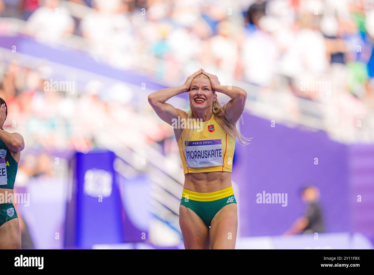 Modesta Justė Morauskaitė participating in the 400 meters at the Paris ...