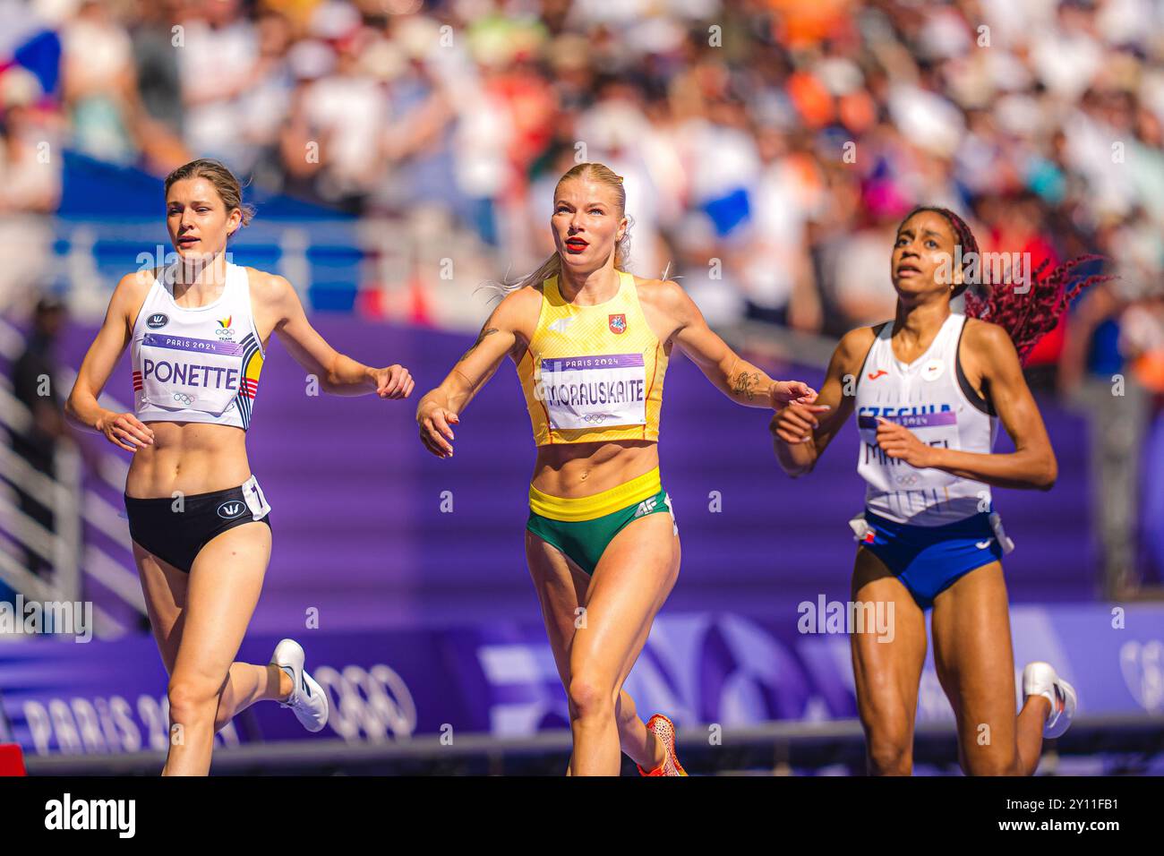 Modesta Justė Morauskaitė participating in the 400 meters at the Paris ...