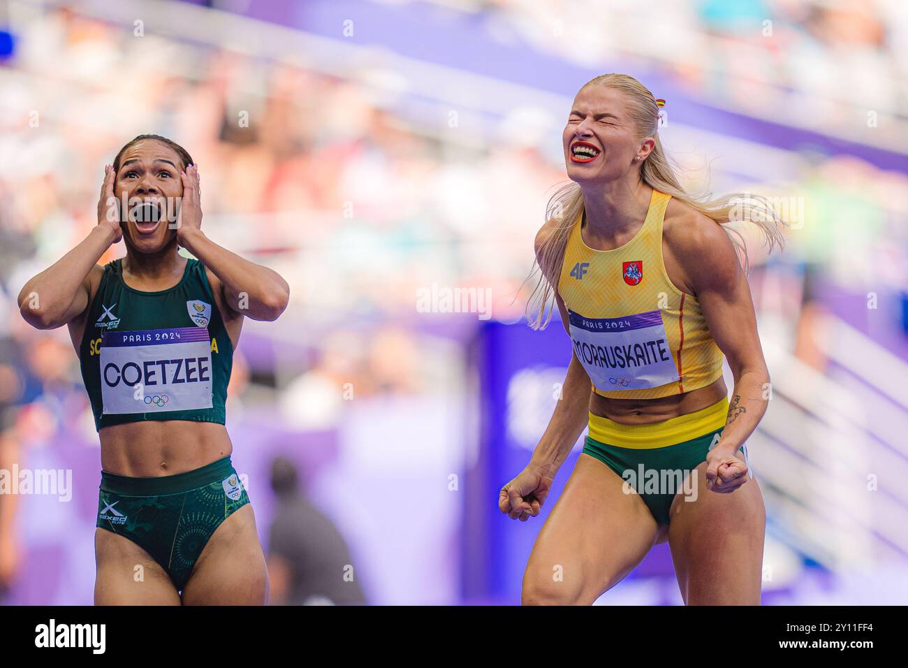 Modesta Justė Morauskaitė participating in the 400 meters at the Paris ...