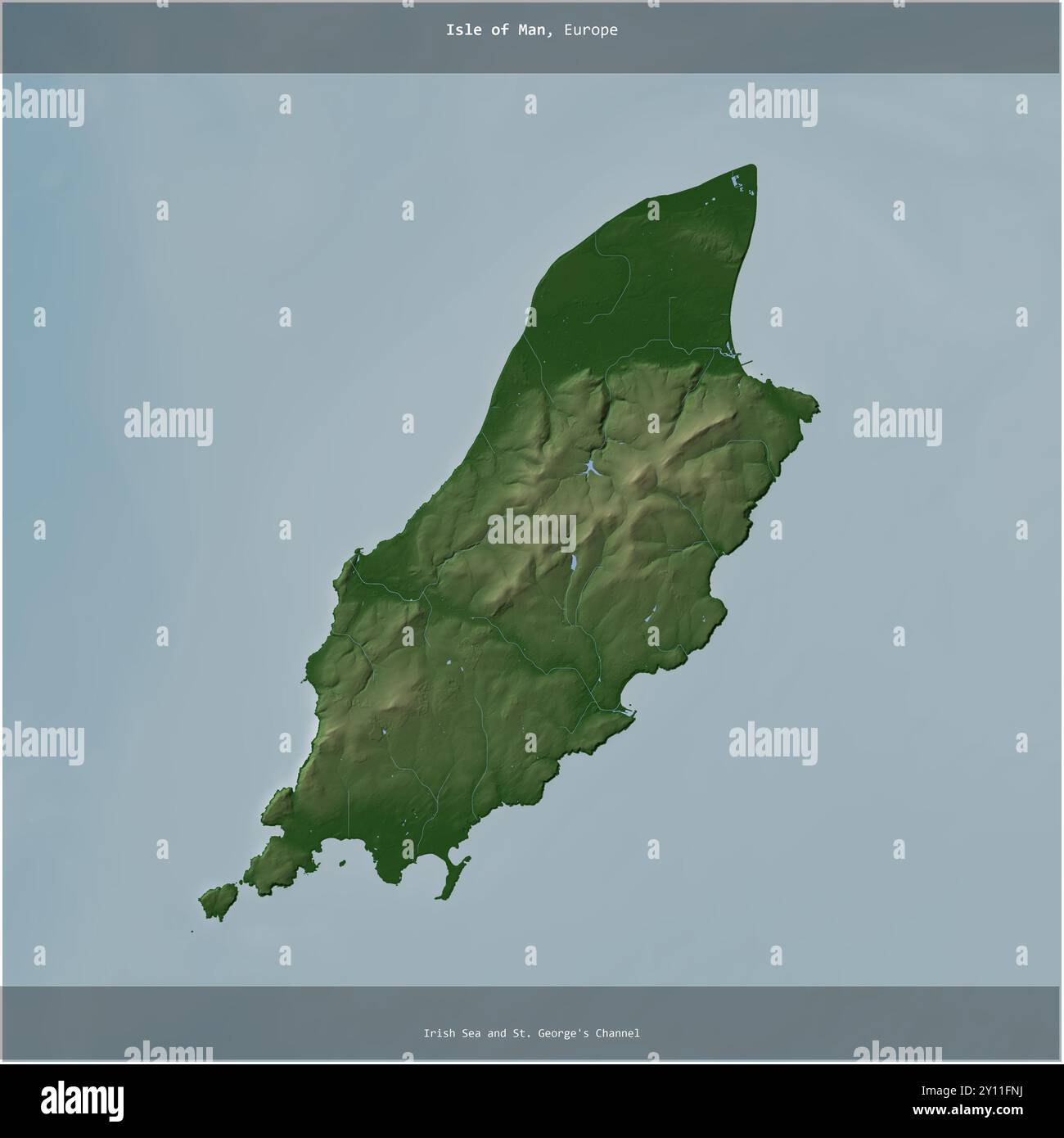Isle of Man in the Irish Sea and St. George's Channel, belonging to ...