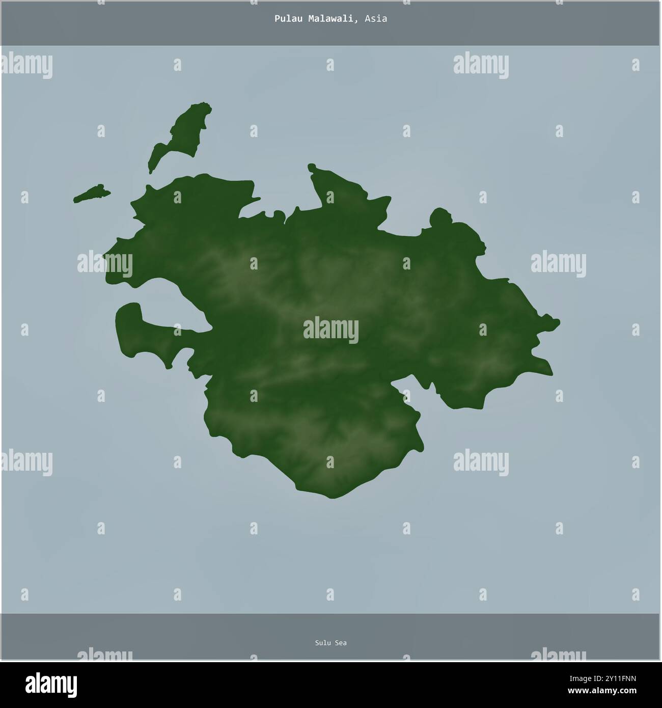 Pulau Malawali in the Sulu Sea, belonging to Malaysia, cropped to ...