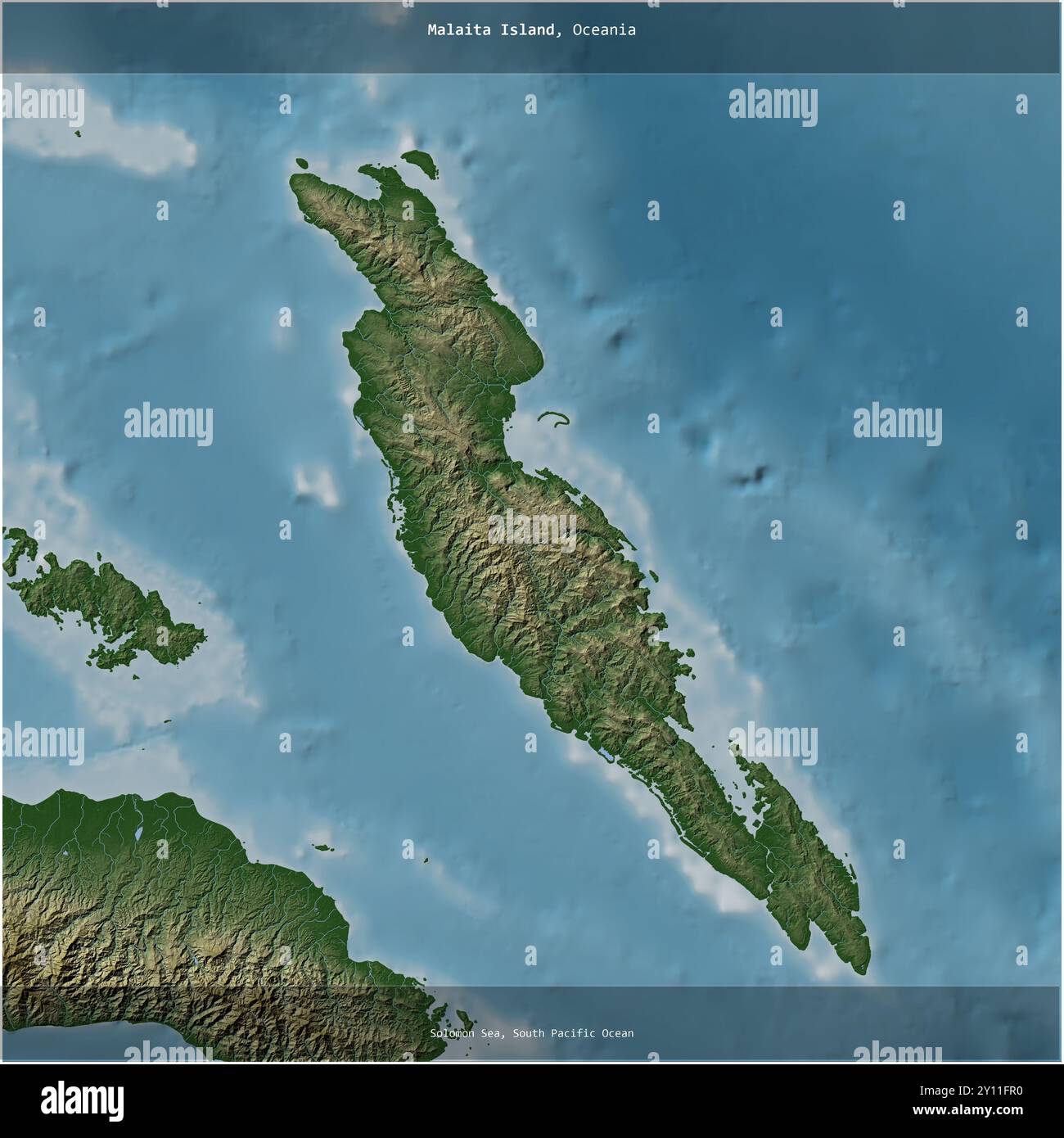 Malaita Island in the Solomon Sea, belonging to Solomon Islands ...