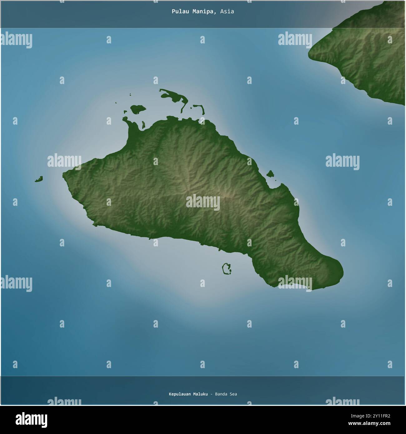 Pulau Manipa in the Banda Sea, belonging to Indonesia, cropped to ...